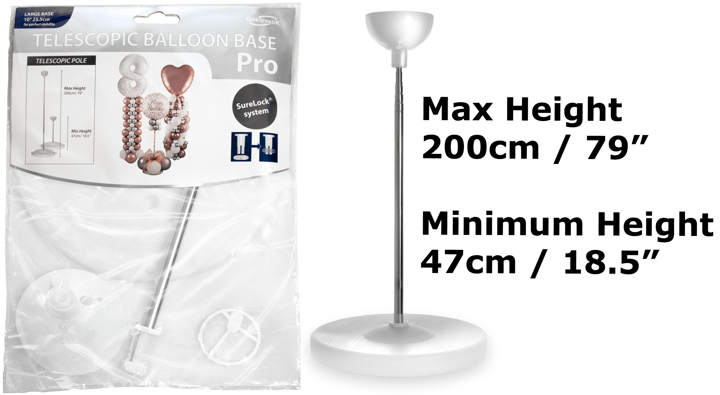 Telescopic Balloon Base Pro 10inch Base 1pc - Balloon Base