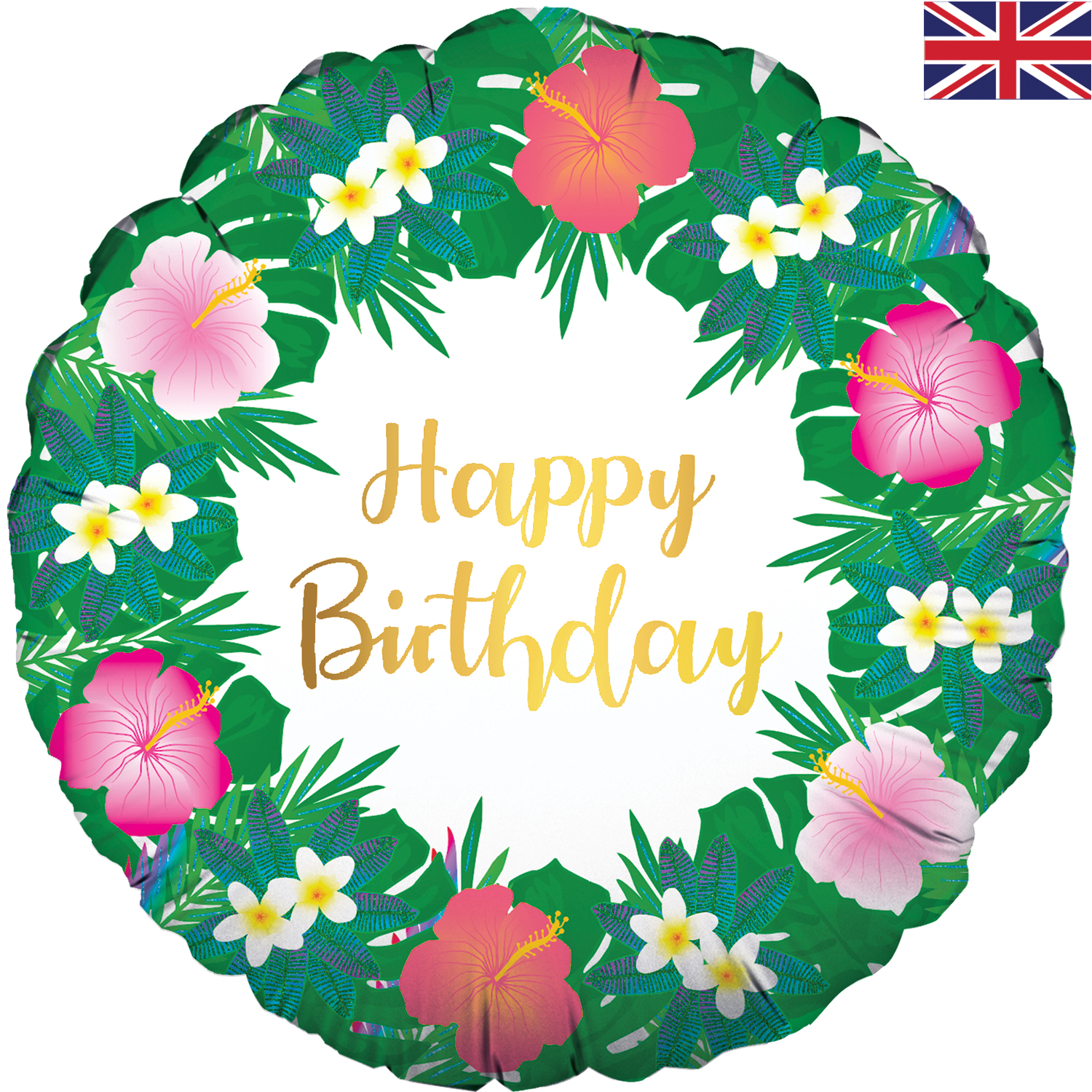 Oaktree 18inch Hawaiian Happy Birthday Birthday 18 Foil Balloons