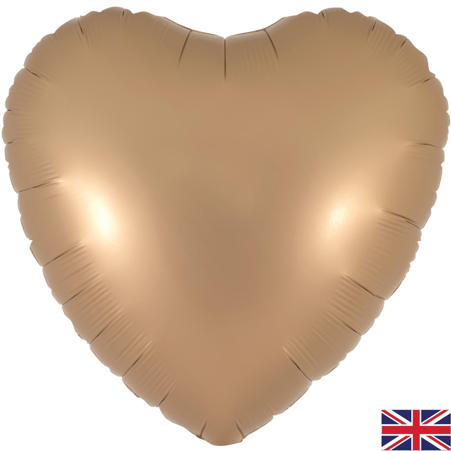 Oaktree 18inch Satin Latte Heart Packaged - Oaktree 18" Solid