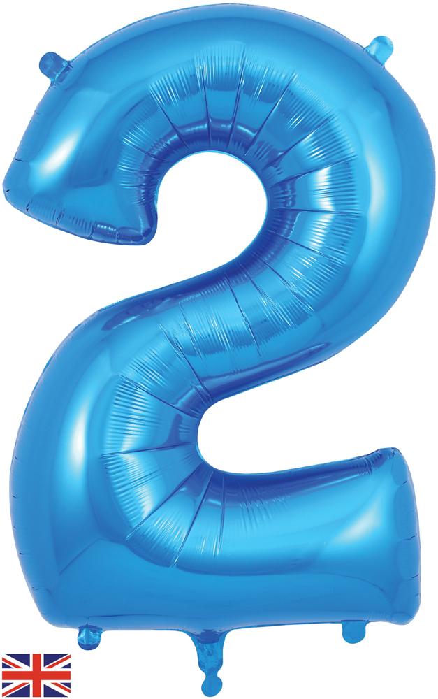 Oaktree 34inch Number 2 Blue - Oaktree 34" Foil Numbers - Foil