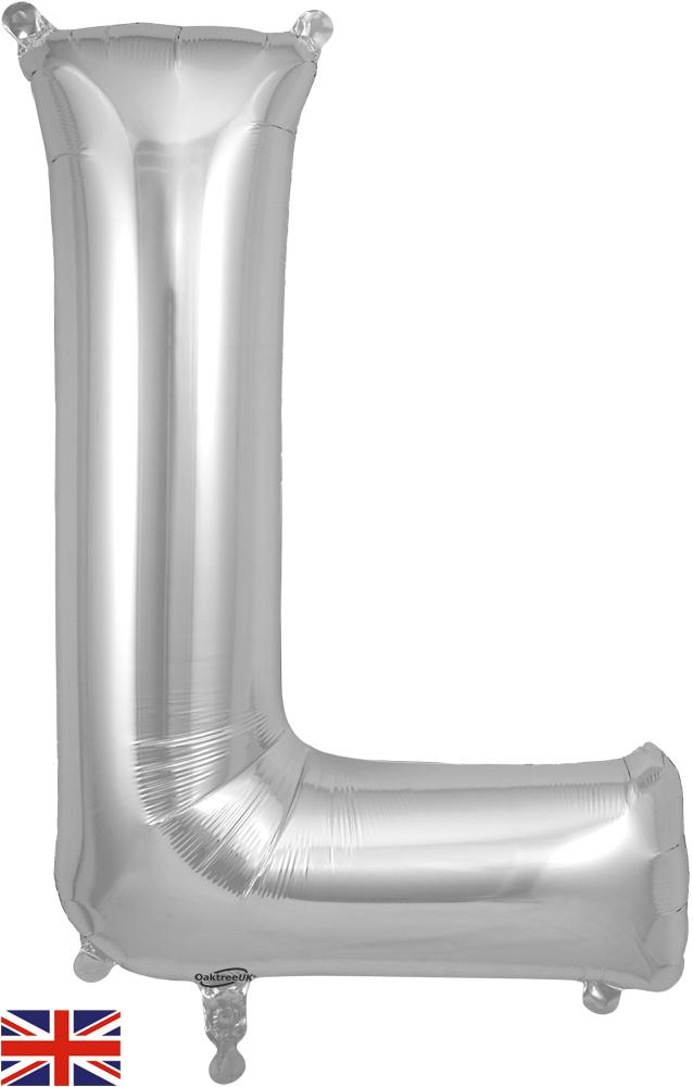 Oaktree 34inch Letter L Silver - Oaktree 34" Foil Letters - Foil
