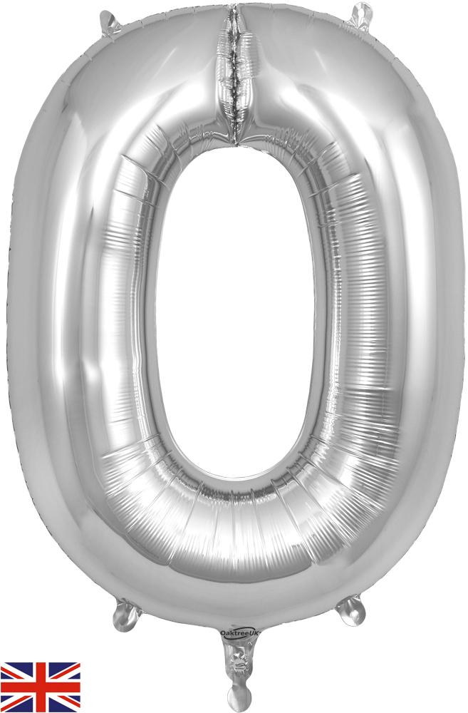 Oaktree 34inch Letter O Silver - Oaktree 34" Foil Letters - Foil