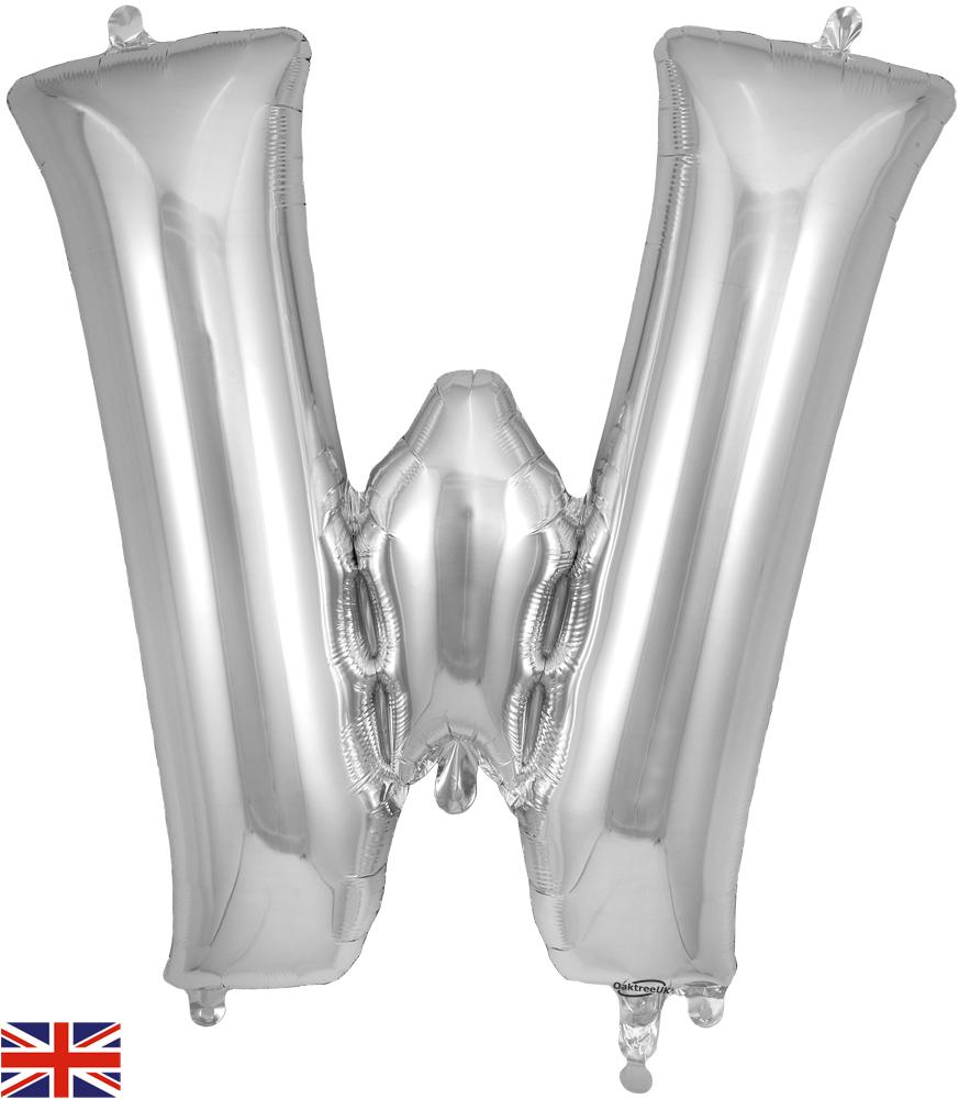 Oaktree 34inch Letter W Silver - Oaktree 34" Foil Letters - Foil