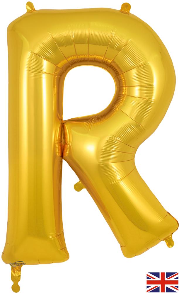 Oaktree 34inch Letter R Gold - Oaktree 34" Foil Letters - Foil