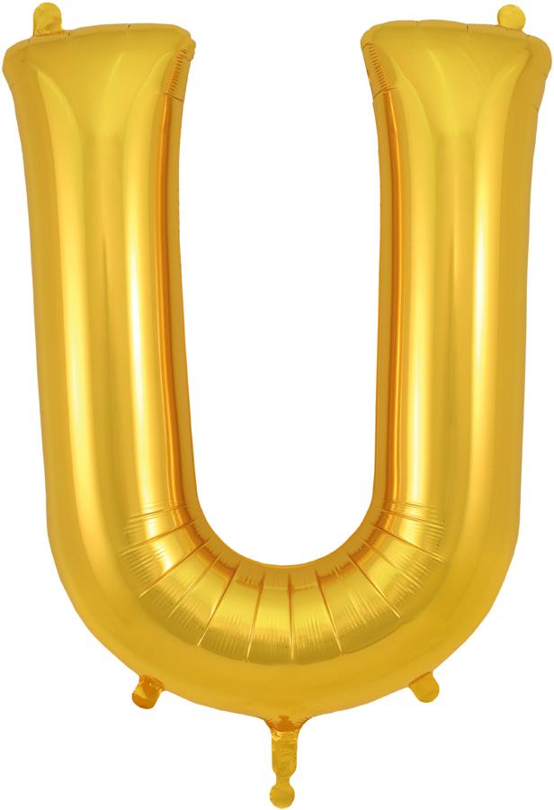 Oaktree 34inch Letter U Gold - Oaktree 34" Foil Letters - Foil