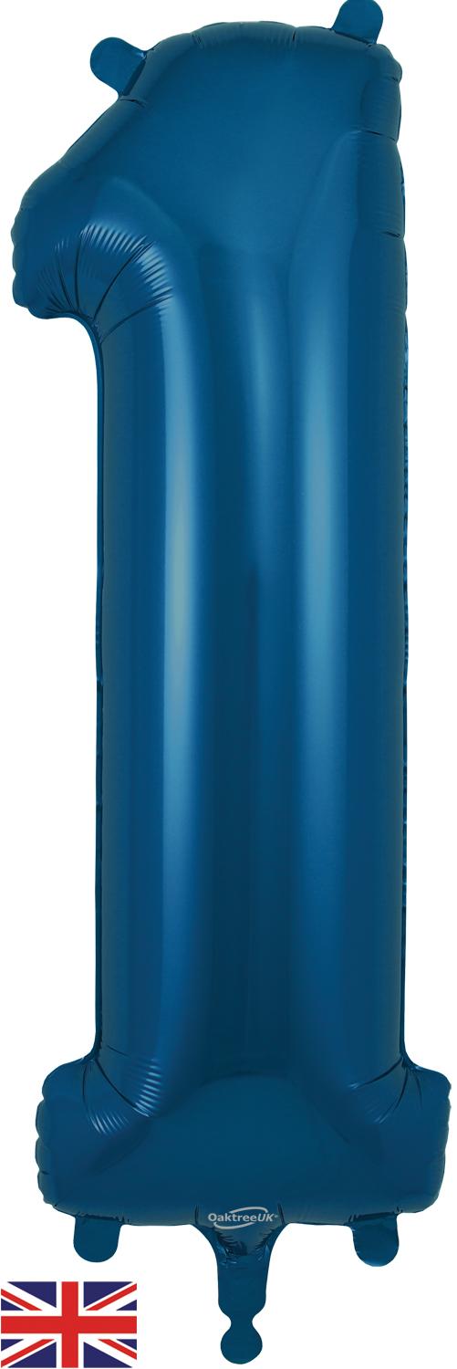 Oaktree 34inch Number 1 Navy Blue - Oaktree 34" Foil Numbers - Foil