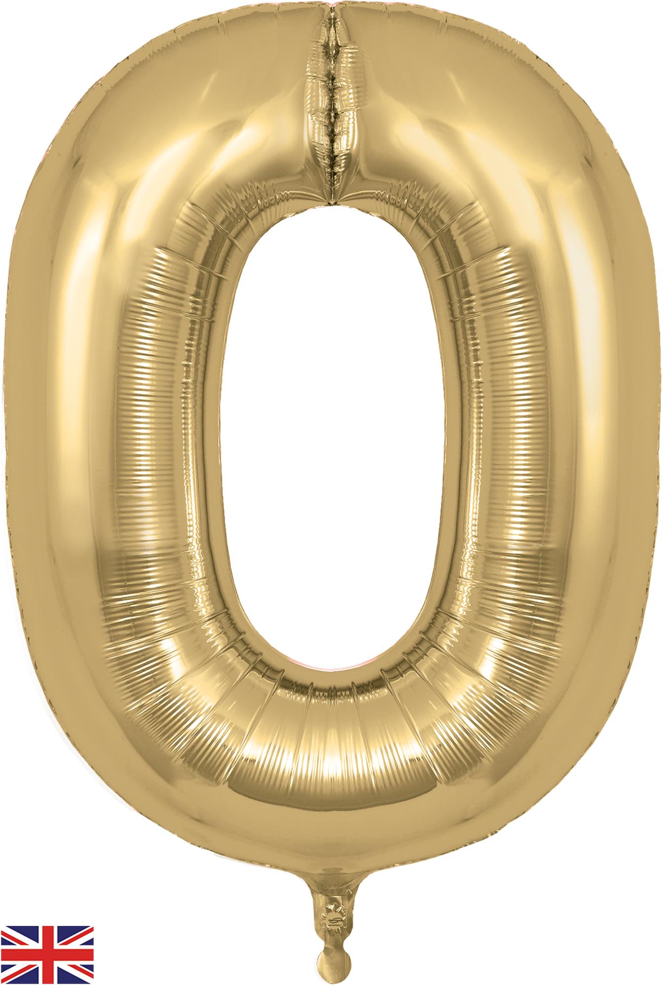 Oaktree 34inch Number 0 Gold Silk - Oaktree 34" Foil Numbers - Foil