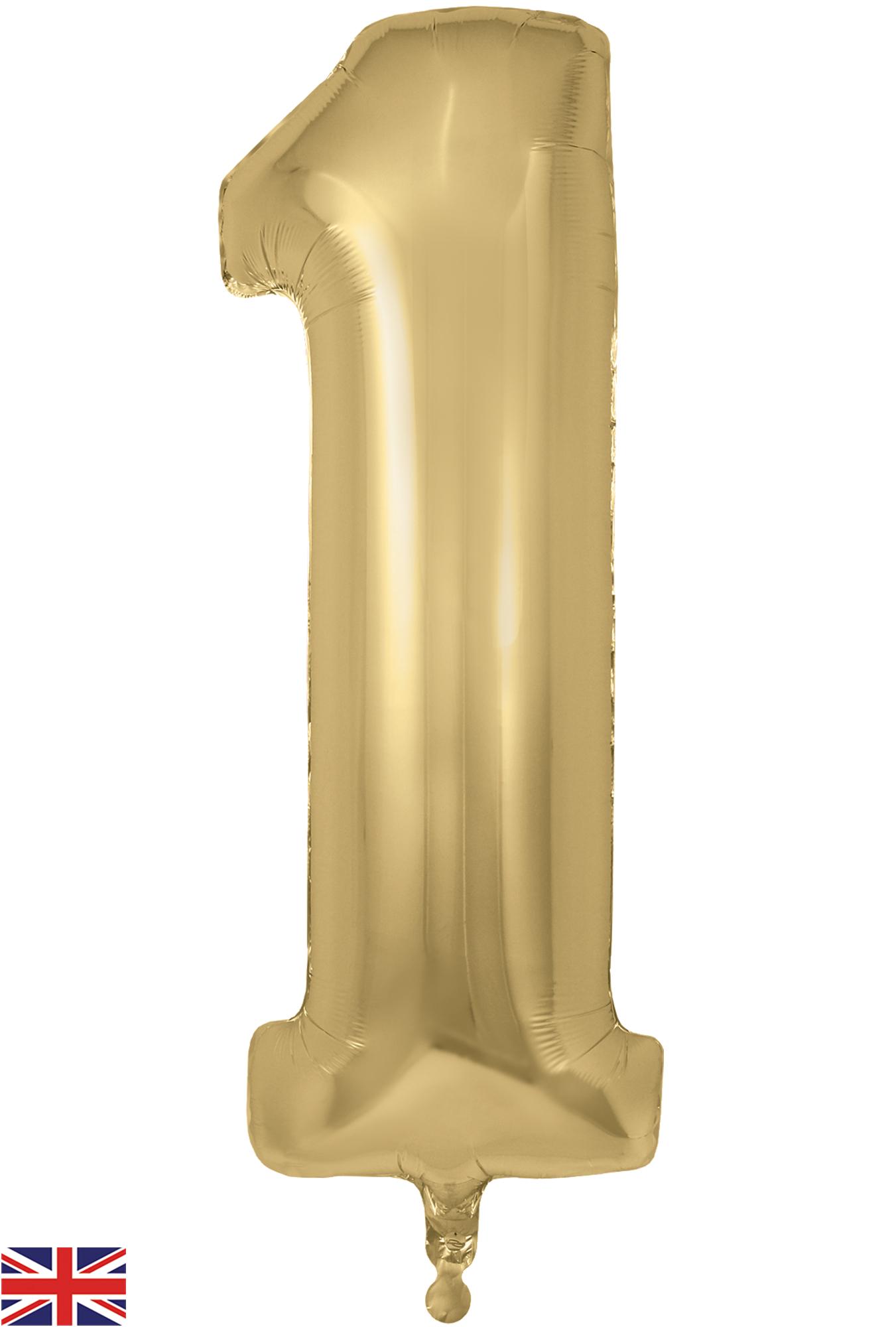 Oaktree 34inch Number 1 Gold Silk - Oaktree 34" Foil Numbers - Foil