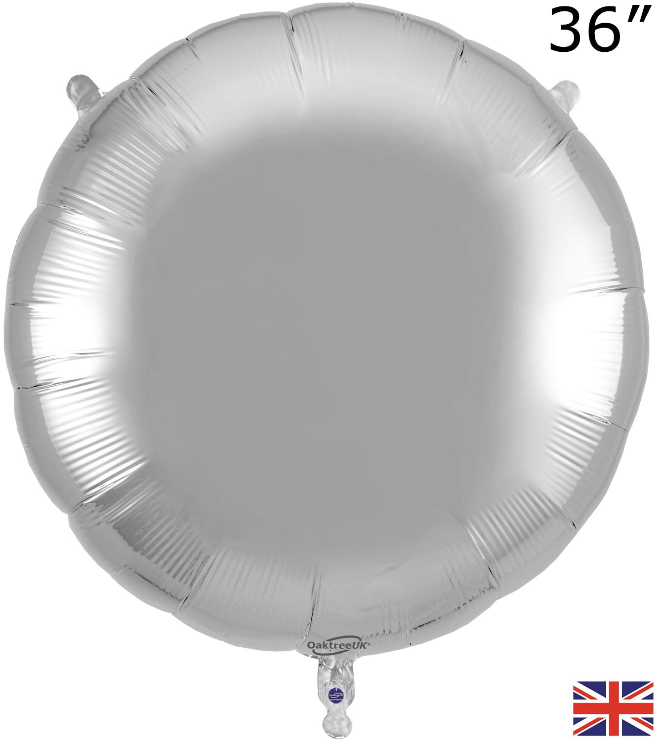 Oaktree 36inch Silver Round Packaged - Oaktree 36" Solid Colour