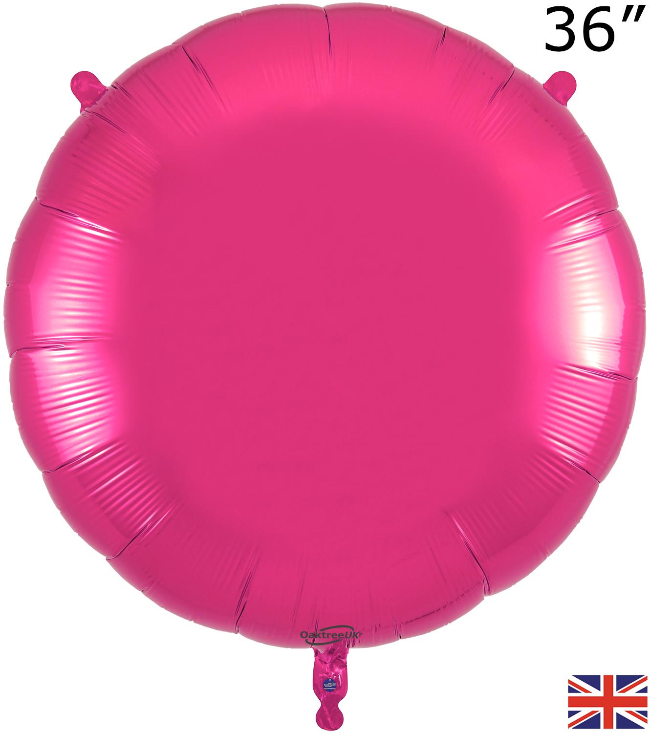 Oaktree 36inch Fuchsia Round Packaged - Oaktree 36" Solid Colour