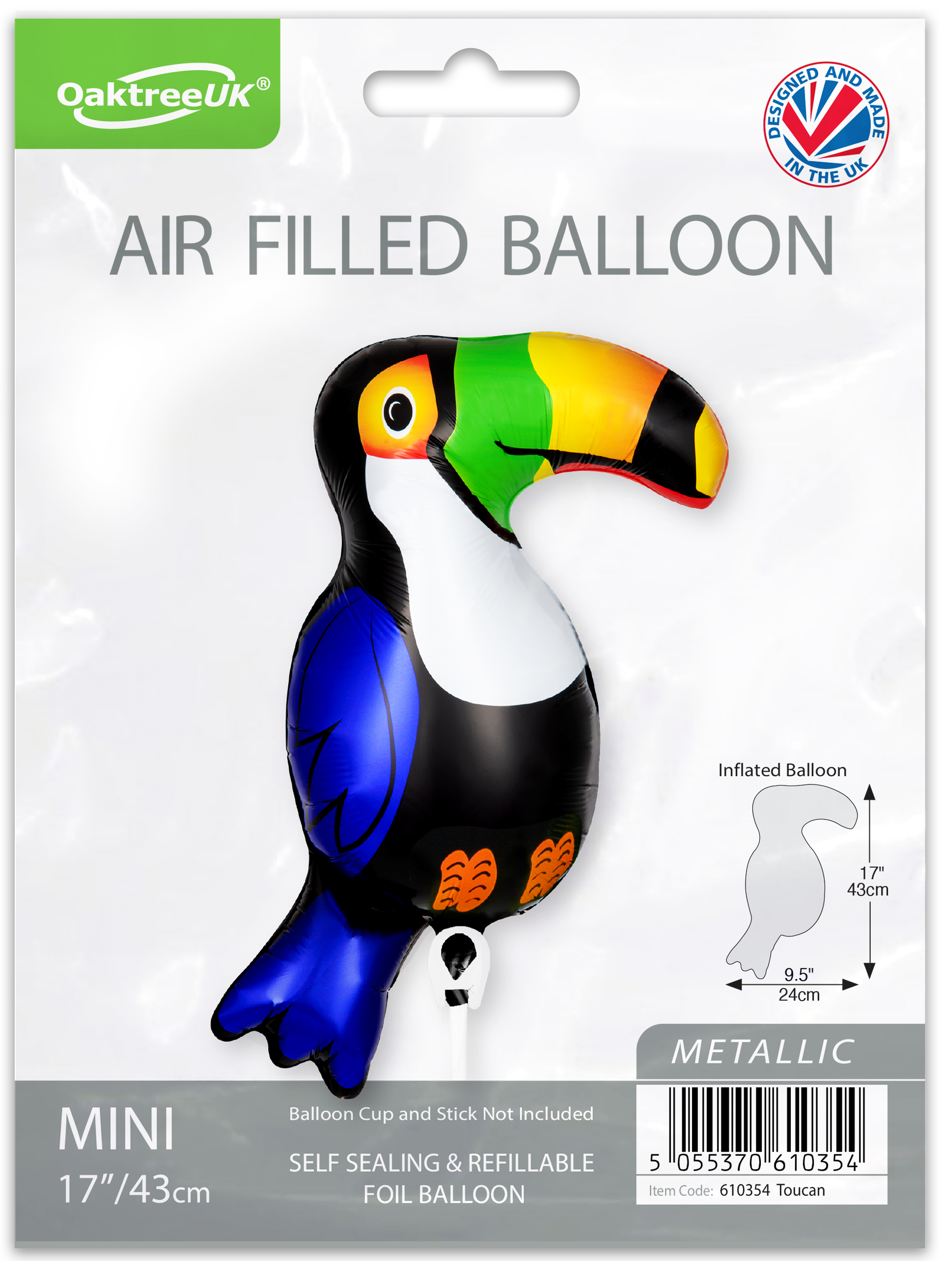 Oaktree Mini Shape 17inch Toucan Metallic (For Air) Packaged - Air