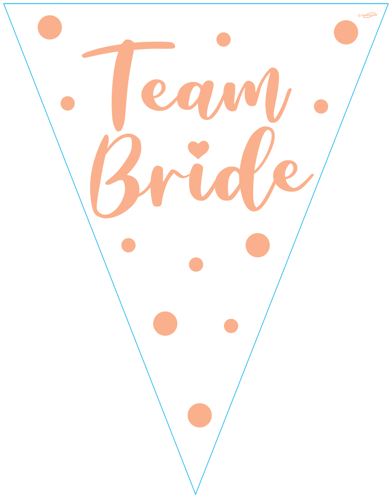Party Bunting Team Bride 11 flags 3.9m - Bunting - Banners & Bunting