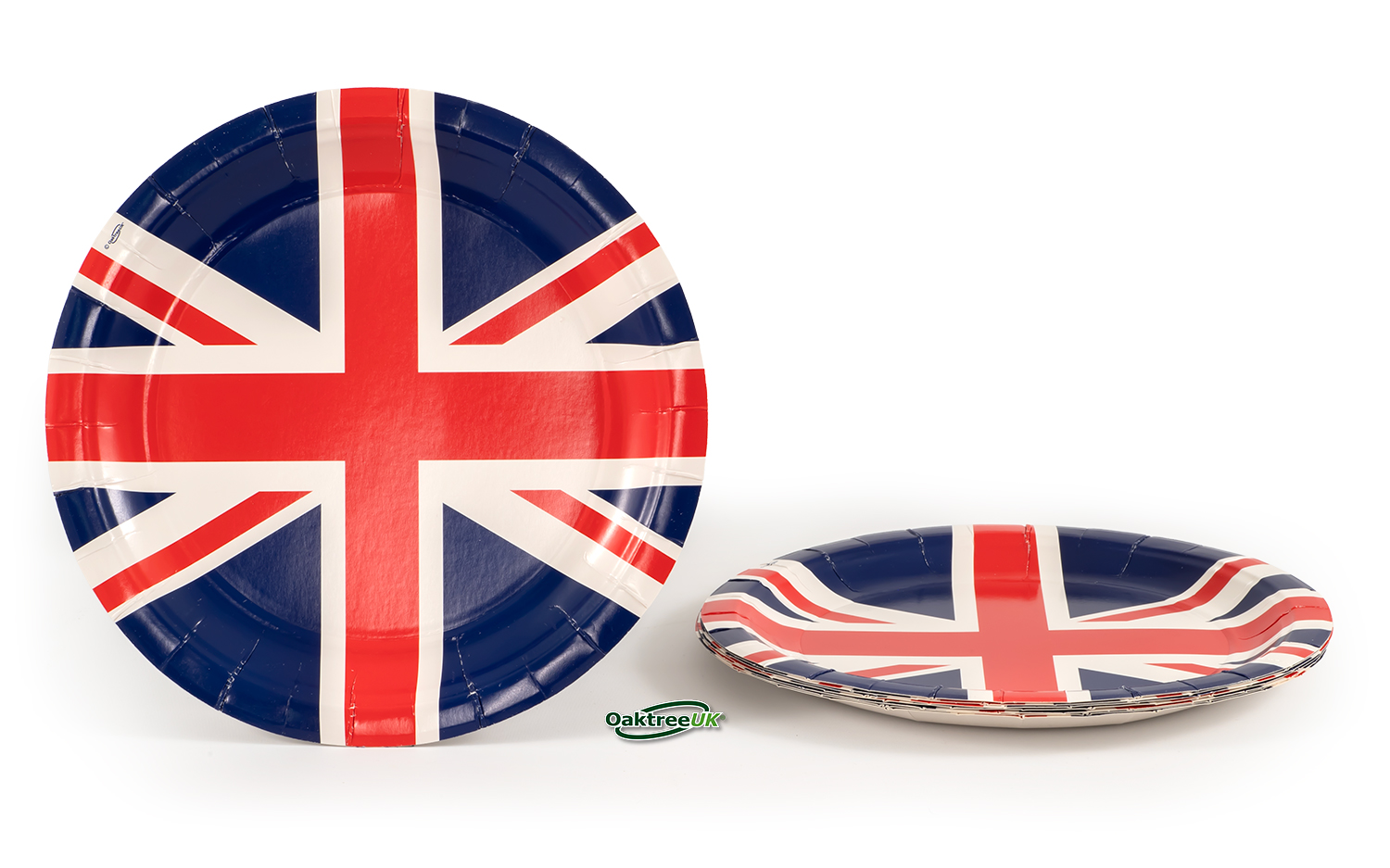 Oaktree Union Jack 9inch/23cm Plates 8pcs - Plates - Partyware