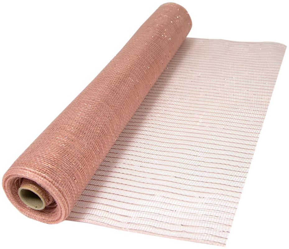 Eleganza Deco Mesh Metallic 53cm x 9.1m (10yds) Rose Gold No.87