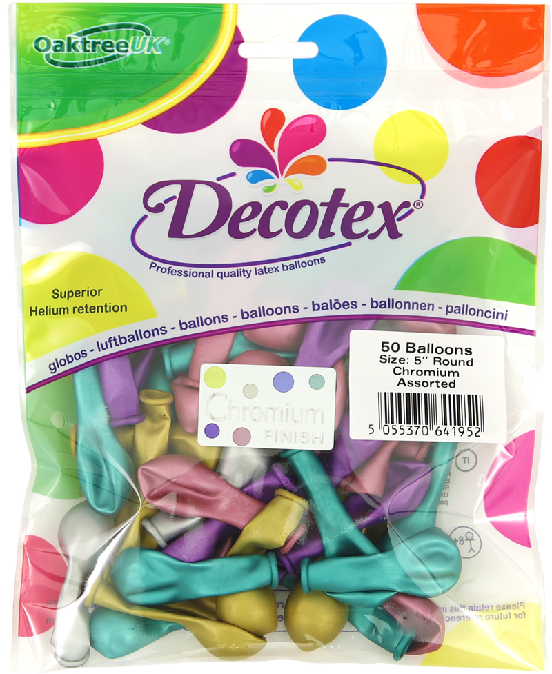 Decotex Pro 5inch Chromium Assorted x50pcs - Decotex Chromium