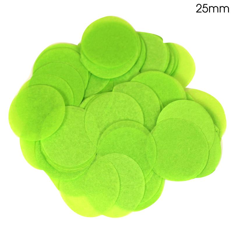 Oaktree Tissue Paper Confetti Flame Retardant Round 25mm x 14g Lime