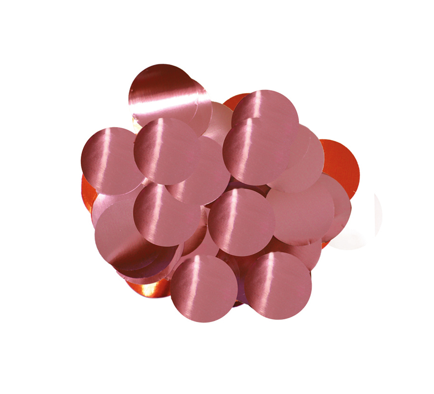 Oaktree Metallic Foil Confetti 10mm x 14g Lt. Pink - Confetti