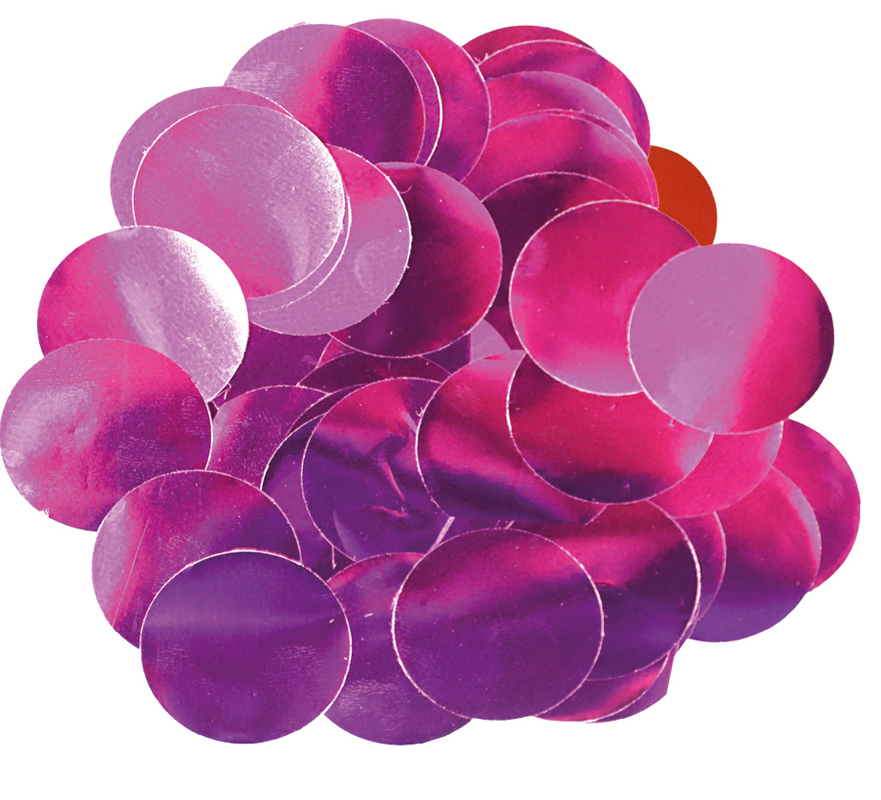 Oaktree Metallic Foil Confetti 25mm x 14g Fuchsia - Confetti - Foil