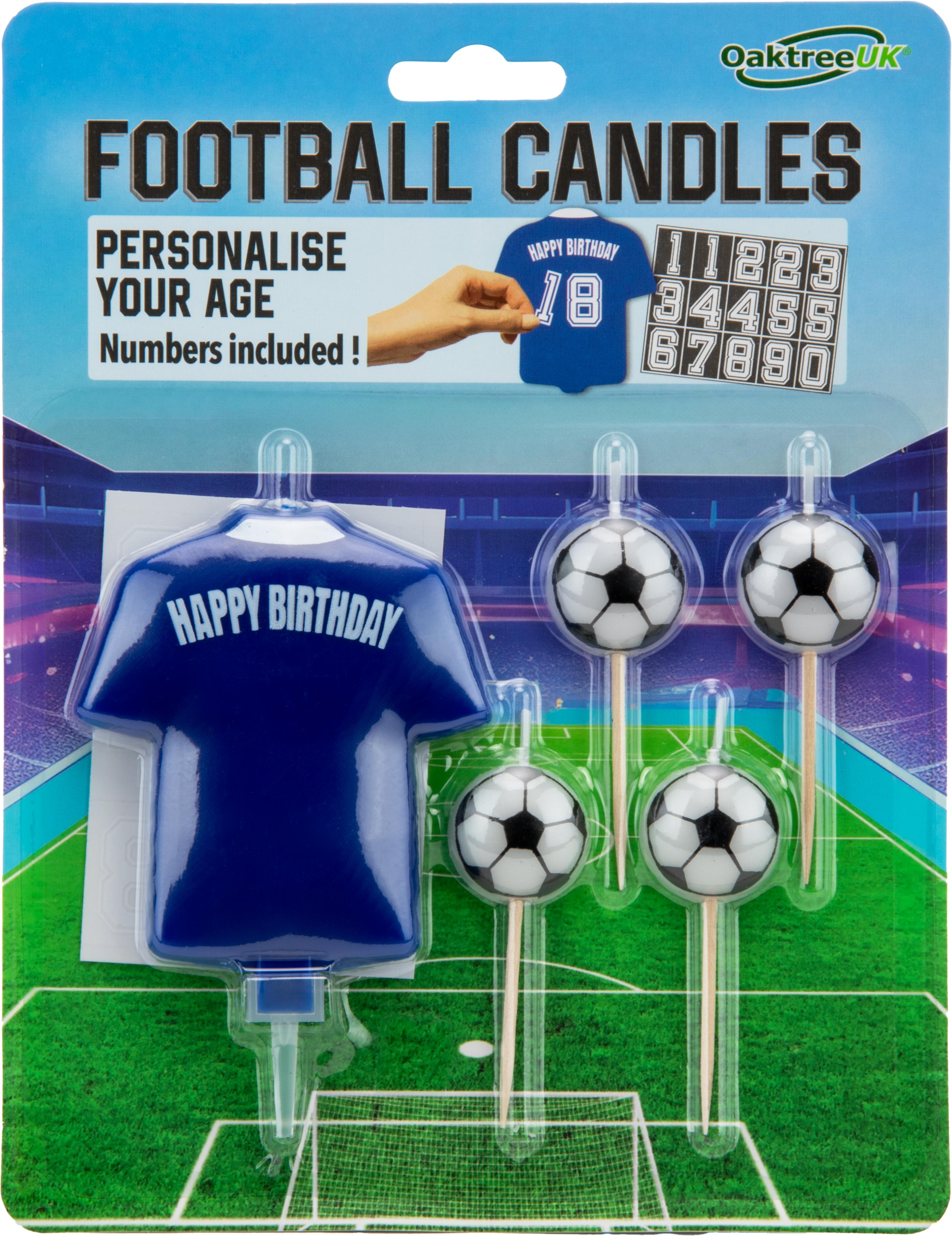 8cm Football Shirt Candle Blue - Cake Candles - Partyware