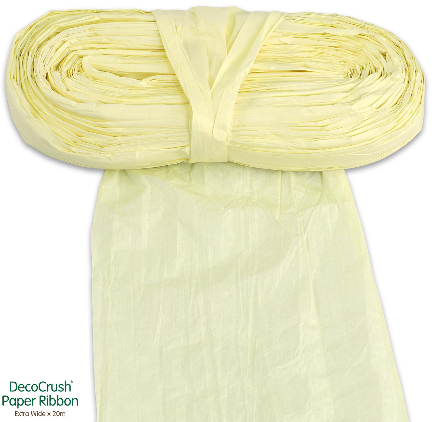 Paper Crush Design Ribbon FSC Quality Extra Wide x 20m No.61 Ivory