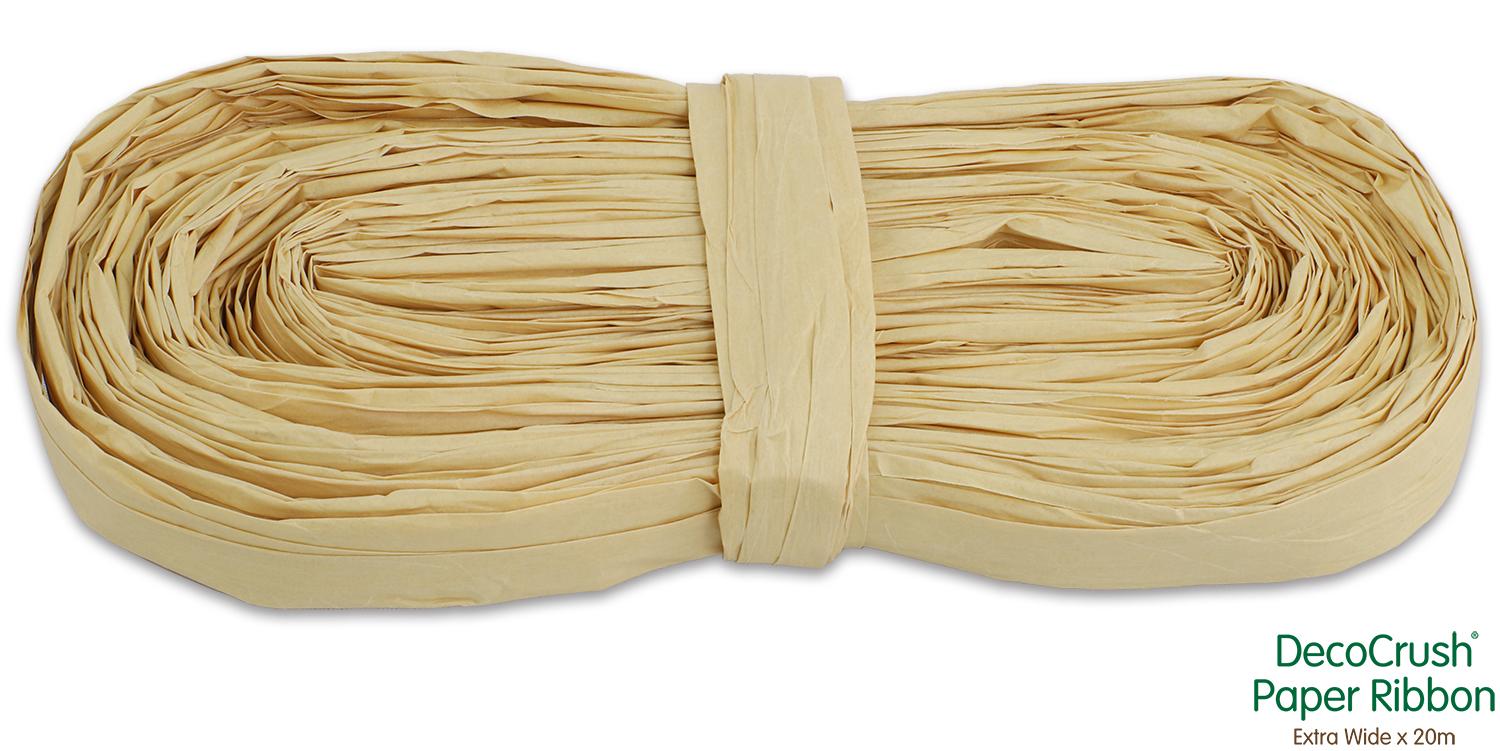 Paper Crush Design Ribbon FSC Quality Extra Wide x 20m No.02