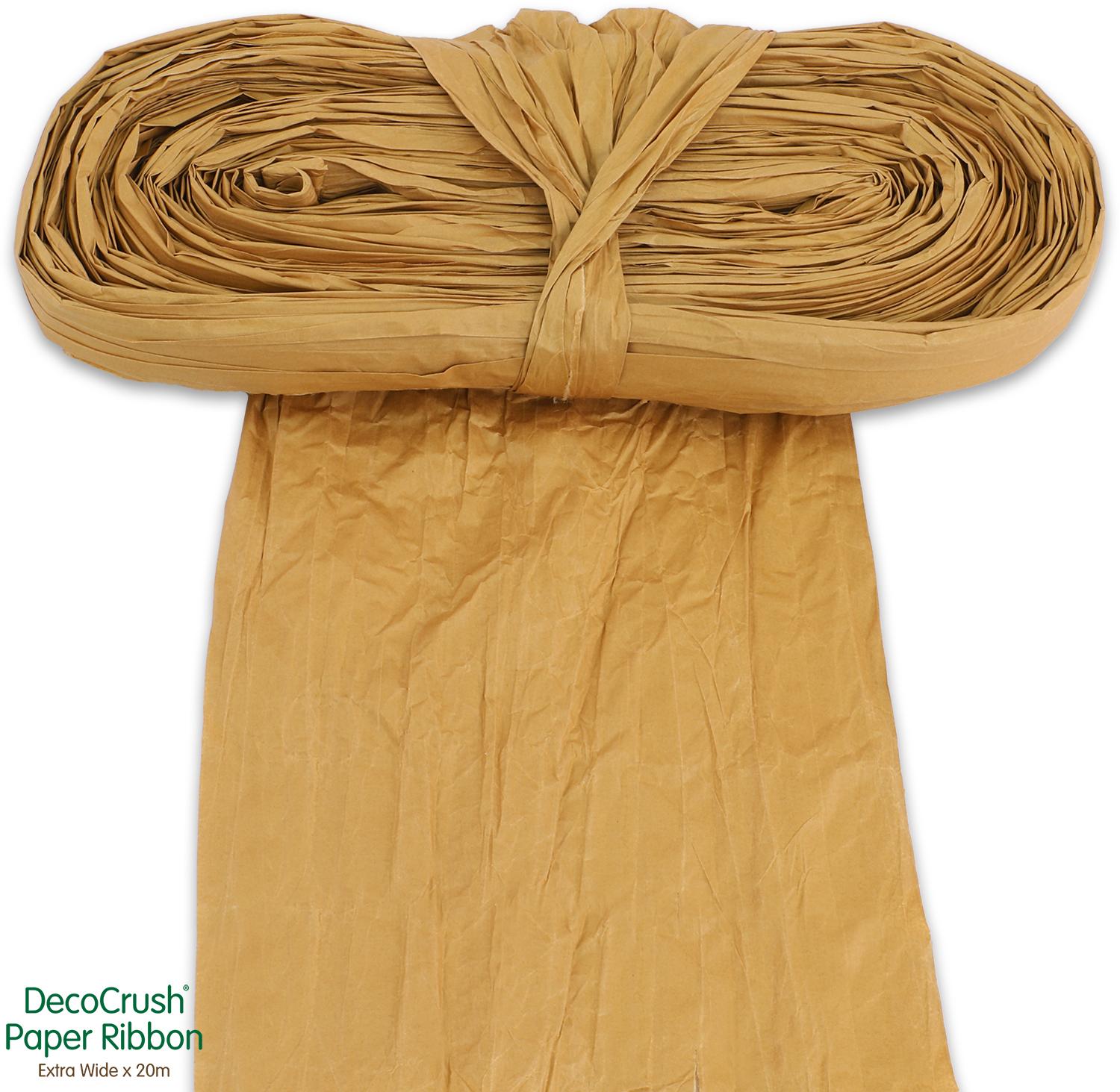 Paper Crush Design Ribbon FSC Quality Extra Wide x 20m No.76 Tan