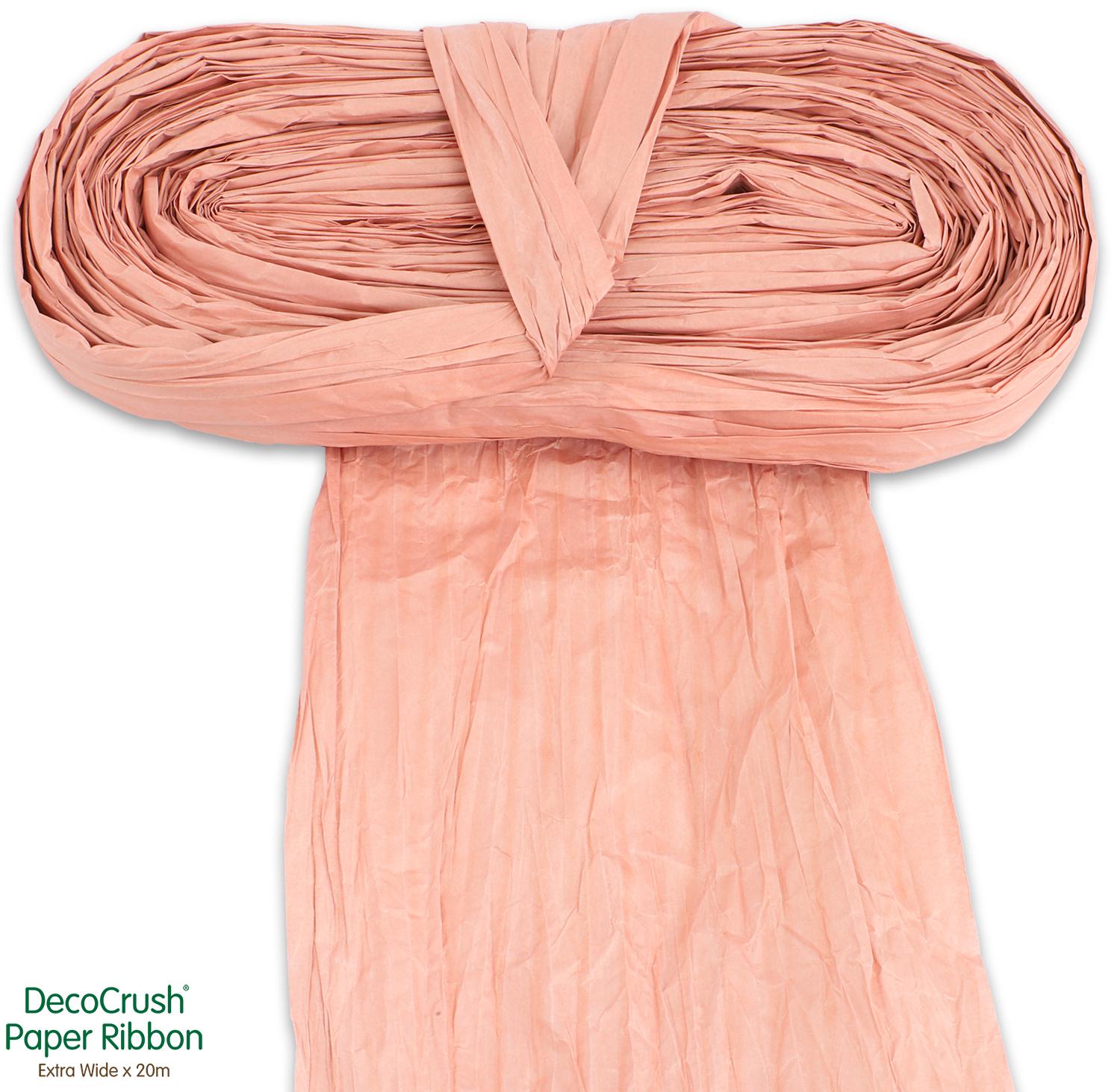 Paper Crush Design Ribbon FSC Quality Extra Wide x 20m No.87 Rose