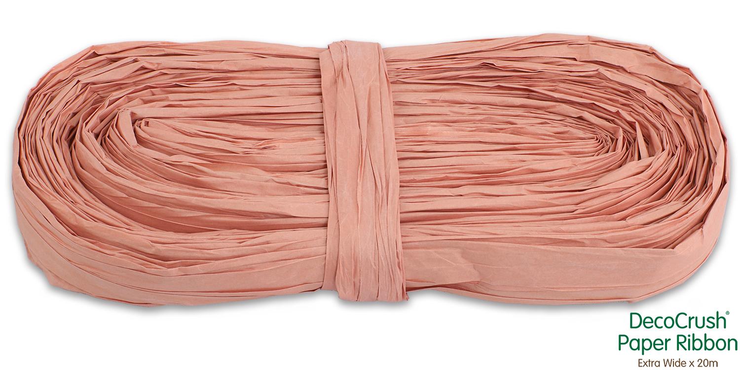 Paper Crush Design Ribbon FSC Quality Extra Wide x 20m No.87 Rose