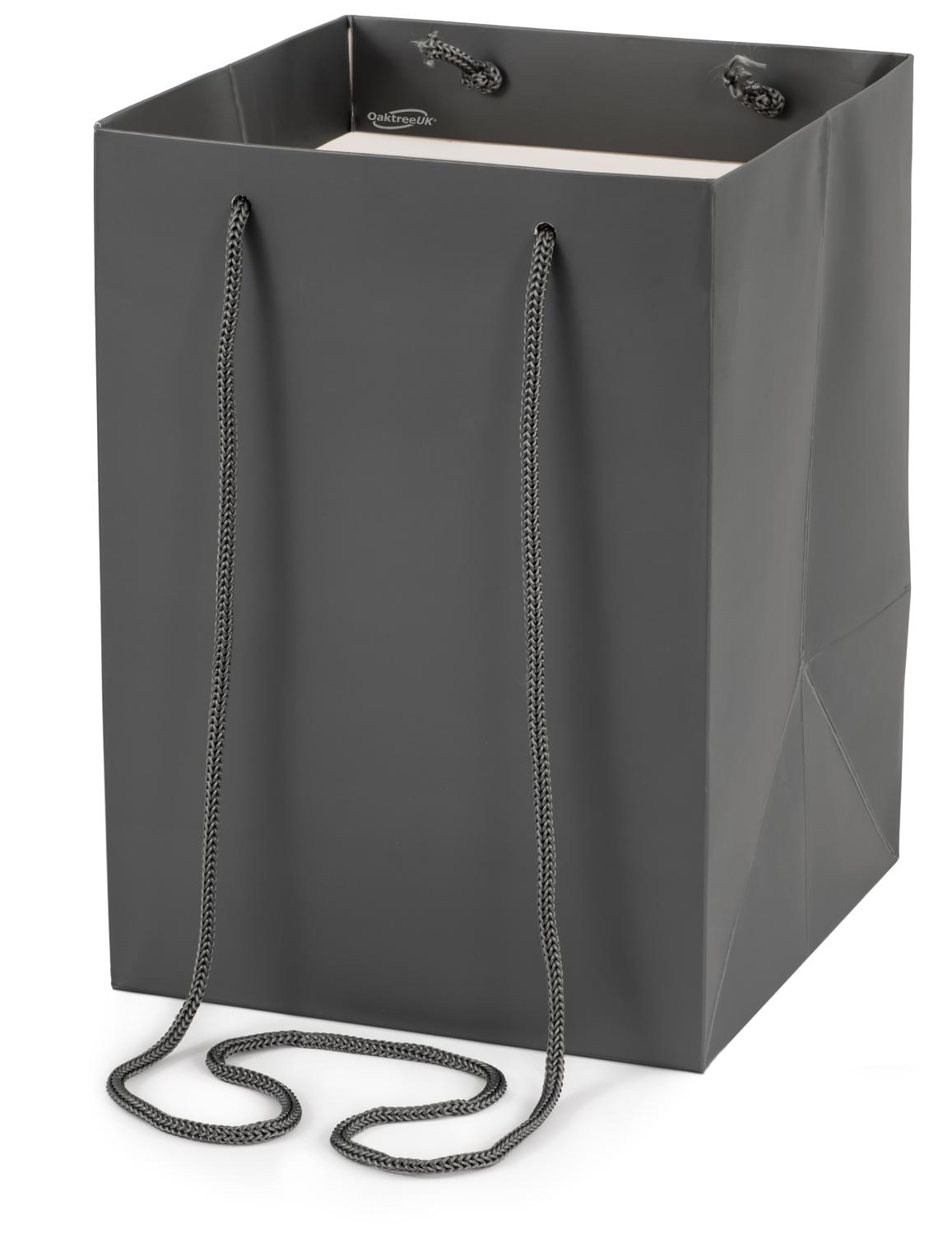 Oaktree Hand Tie Bag 18cm x 18cm x 25cm Graphite Grey No.91 Pack