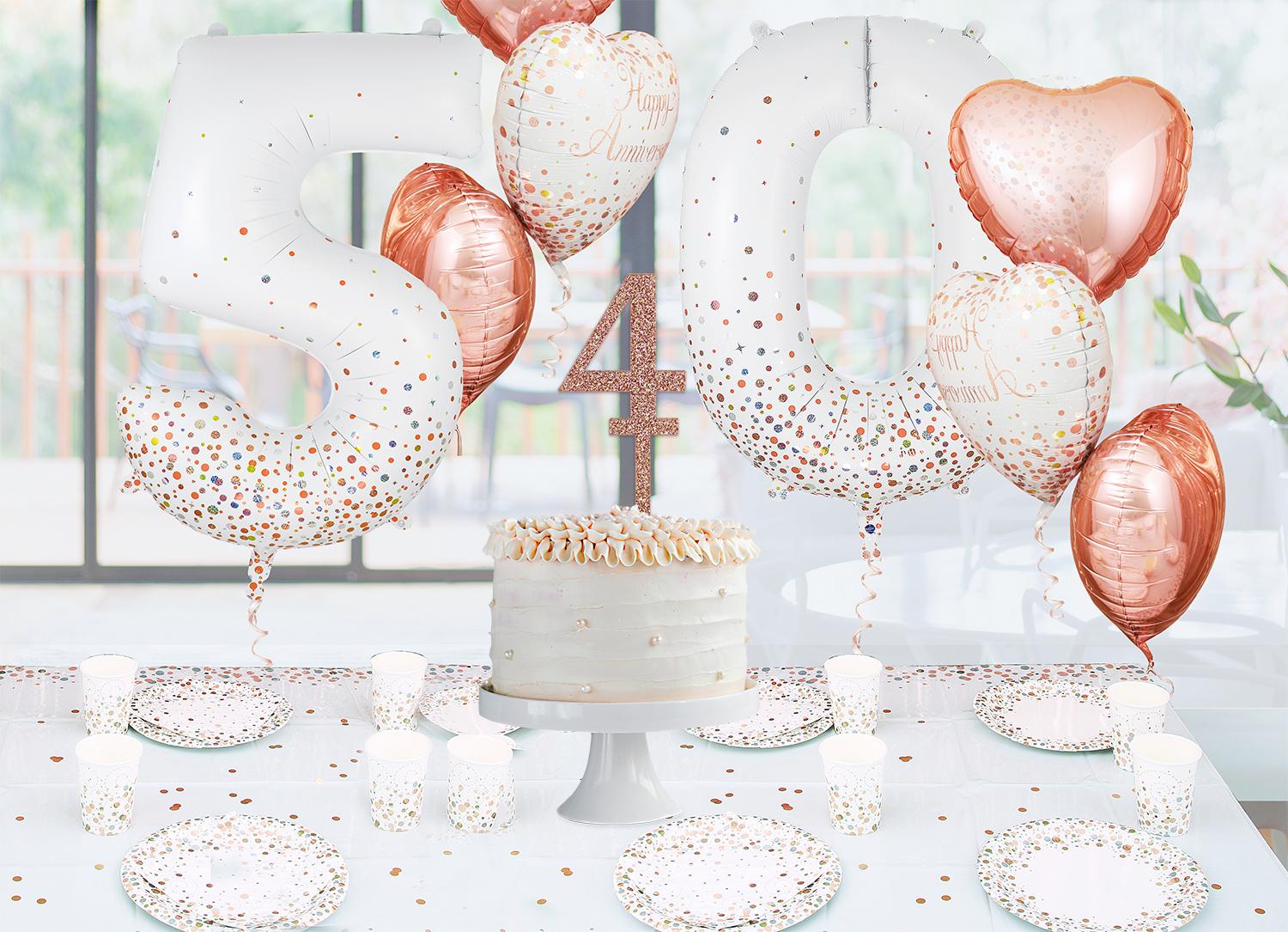 Acrylic Sparkling Fizz Rose Gold Cake Topper No.4 H150mm x W58.5mm