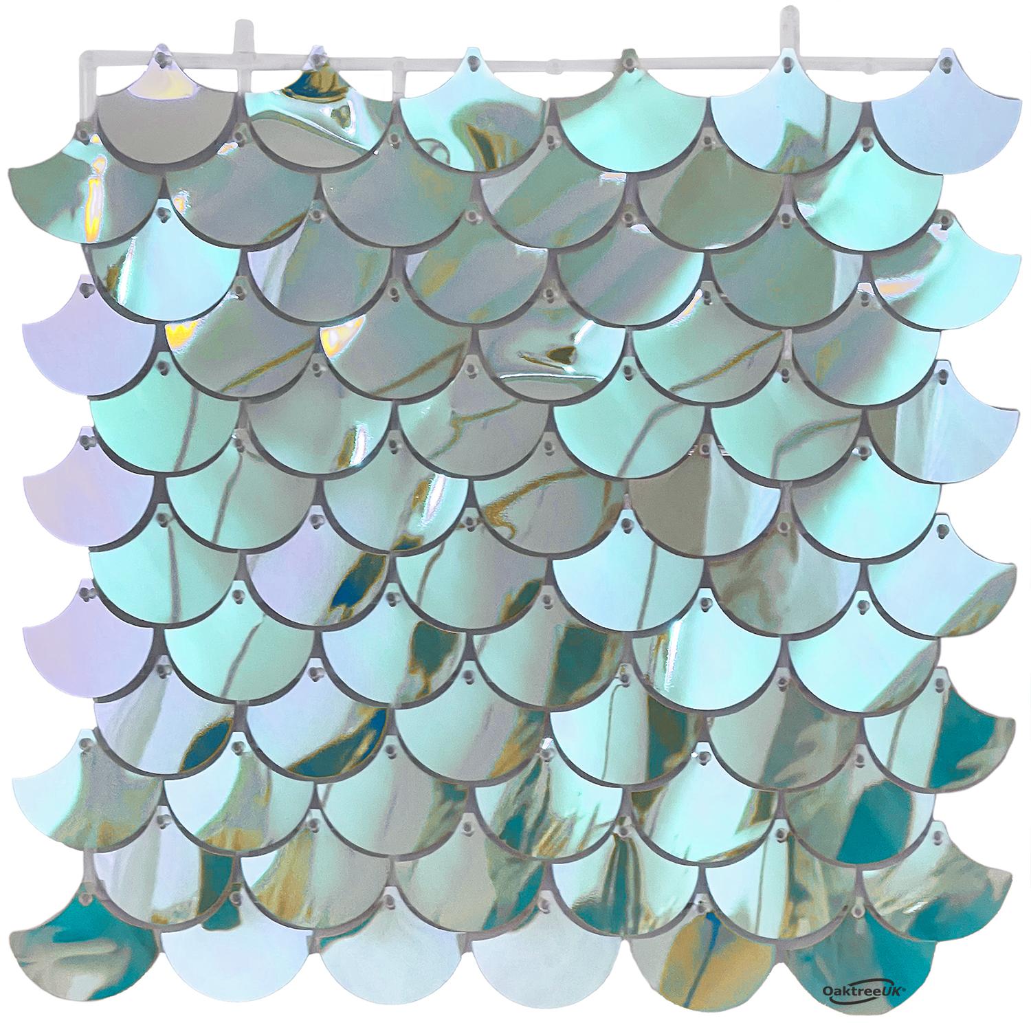 Sequin Mermaid Wall Panel Iridescent (72 Scales) - Sequin Wall