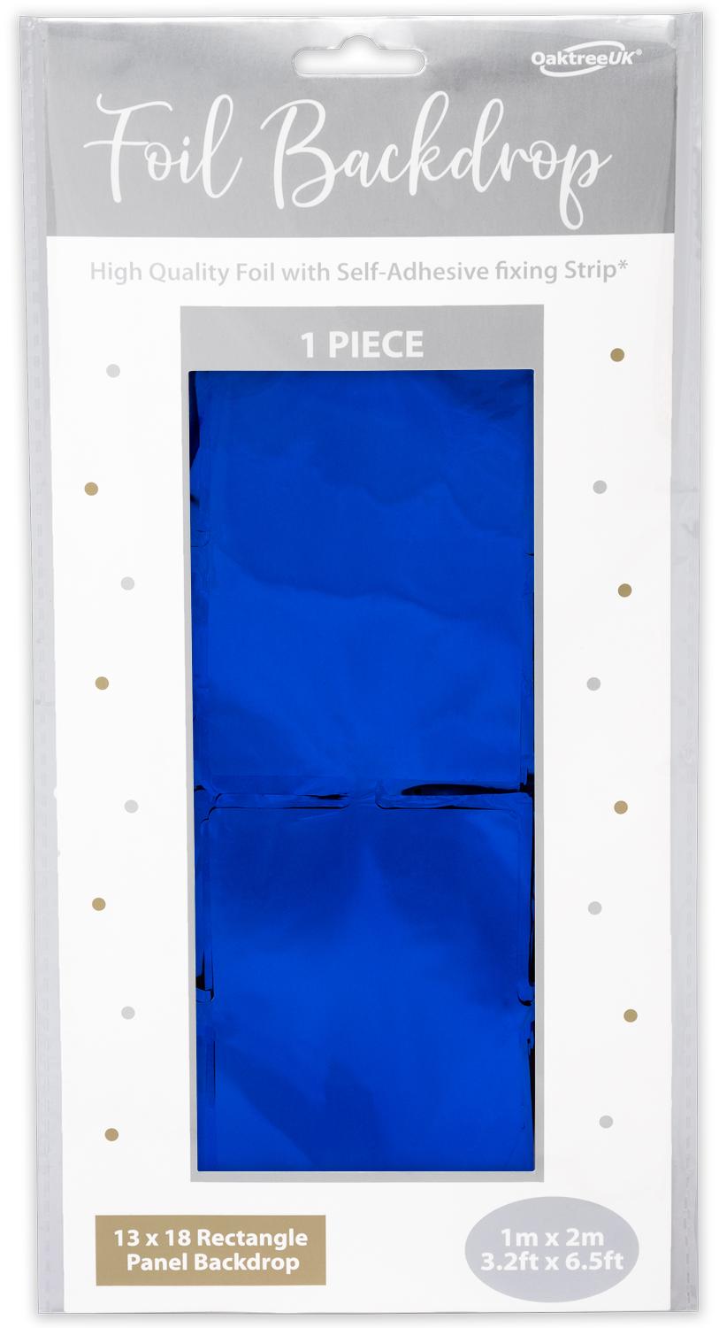 Oaktree Rectangle Foil Backdrop 1m x 2m Metallic Blue - Foil Door